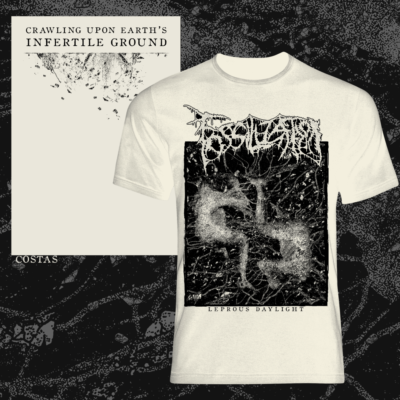 FOSSILIZATION – CAMISETA LEPROUS DAYLIGHT (BRANCA) – Nihil Productions