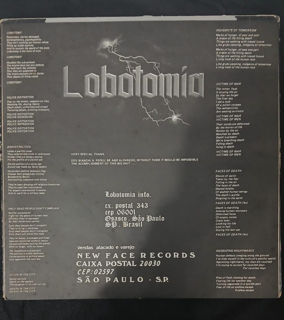 Lobotomia – Lobotomia (LP USADO) – Nihil Productions